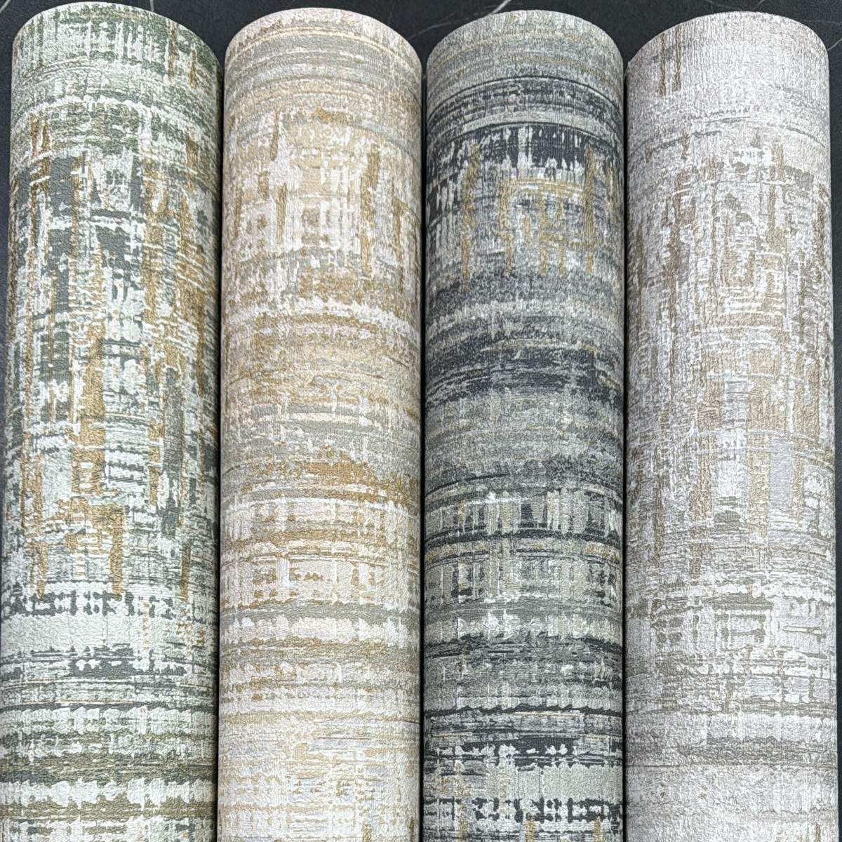 Armana Texture Green Vinyl Wallpaper Grandeco A74401