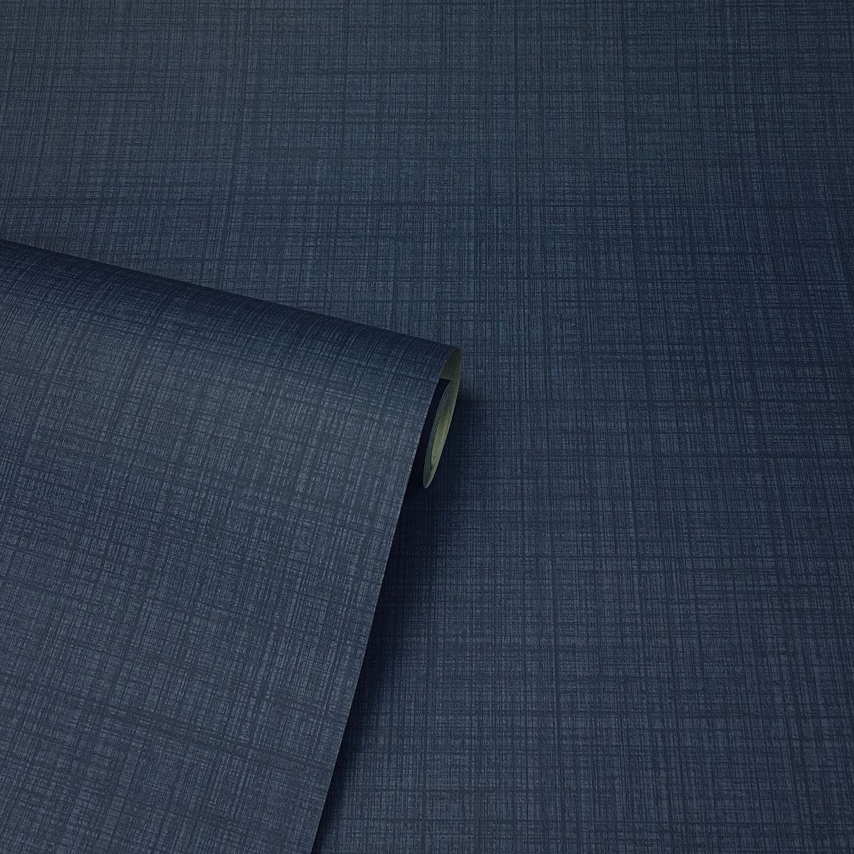 Weave Texture Plain Navy Blue | Arthouse Plain Blue Wallpaper | 946002