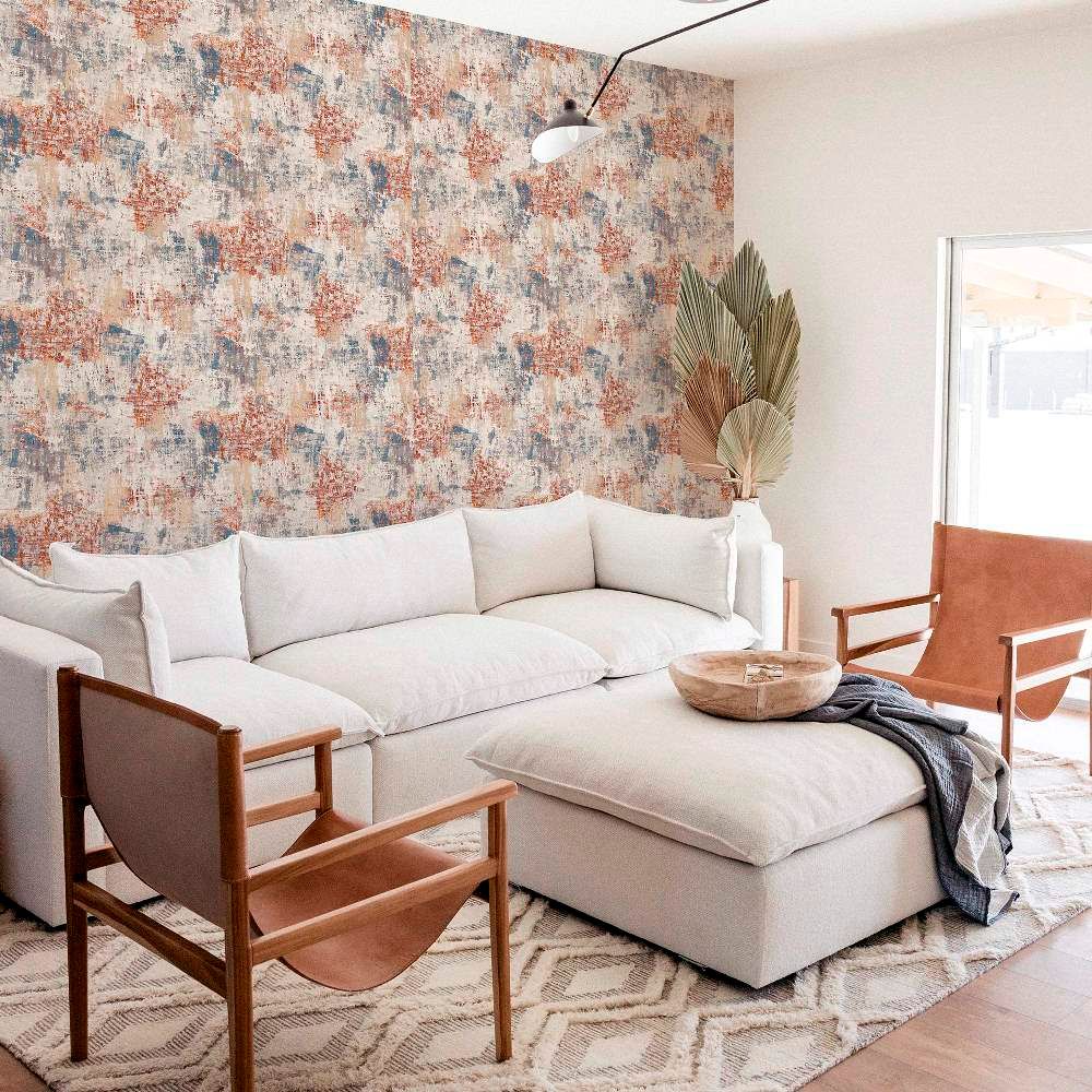 Abstract Texture Copper Navy Industrial Wallpaper 297406 | 297406