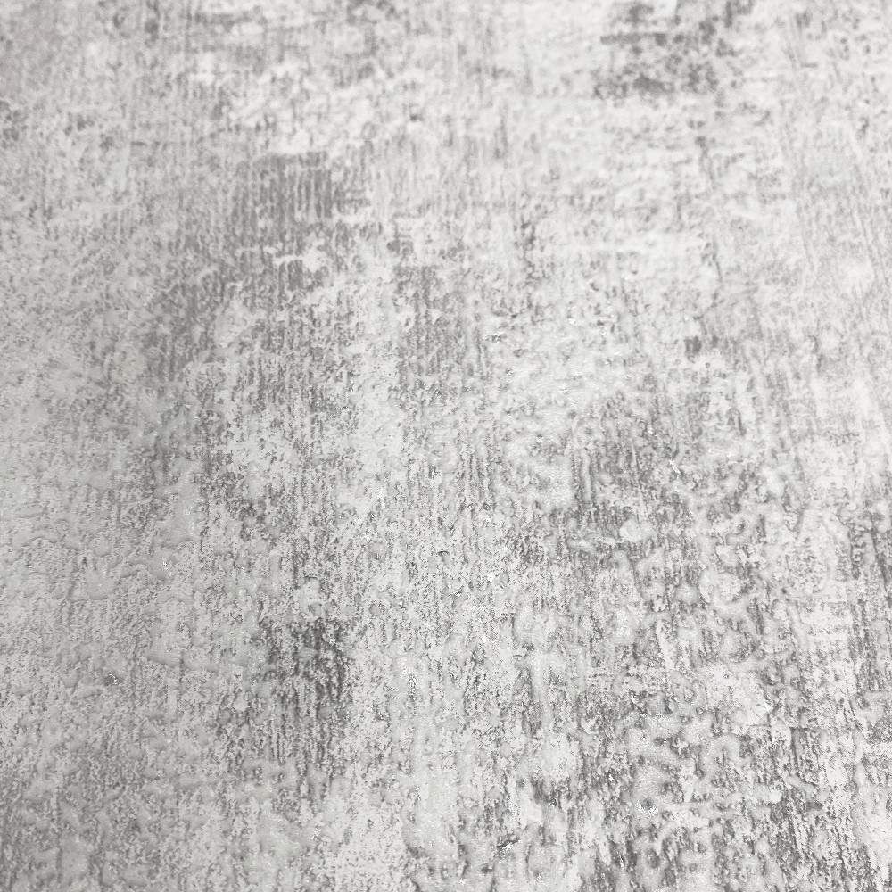 Phelan Texture Grey & Metallic Silver Ink Industrial Effect Wallpaper ...