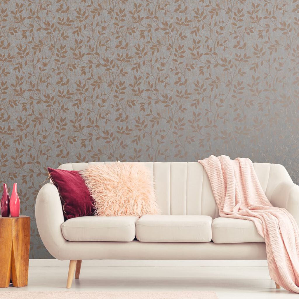 Milan Trail Grey | Milan Trail Rose Gold Wallpaper | 106402