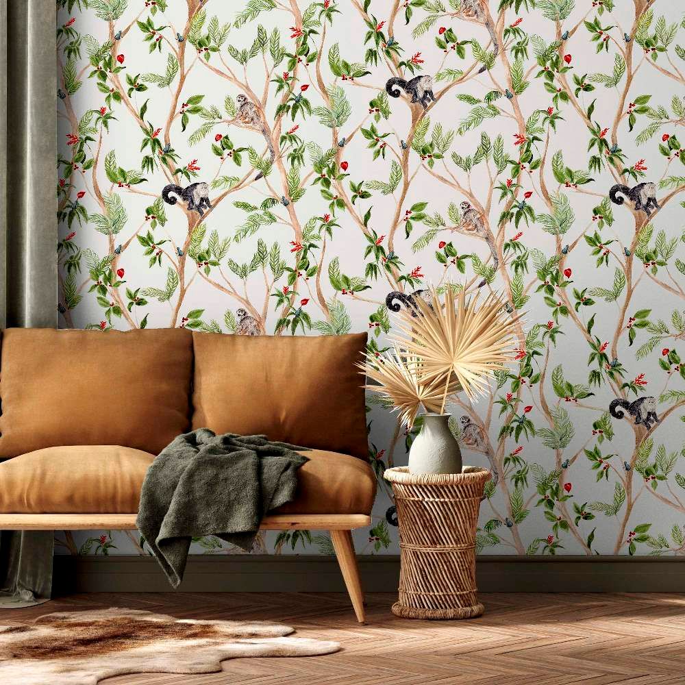 Tropical Monkey Multicoloured Wallpaper 925006 | 925006