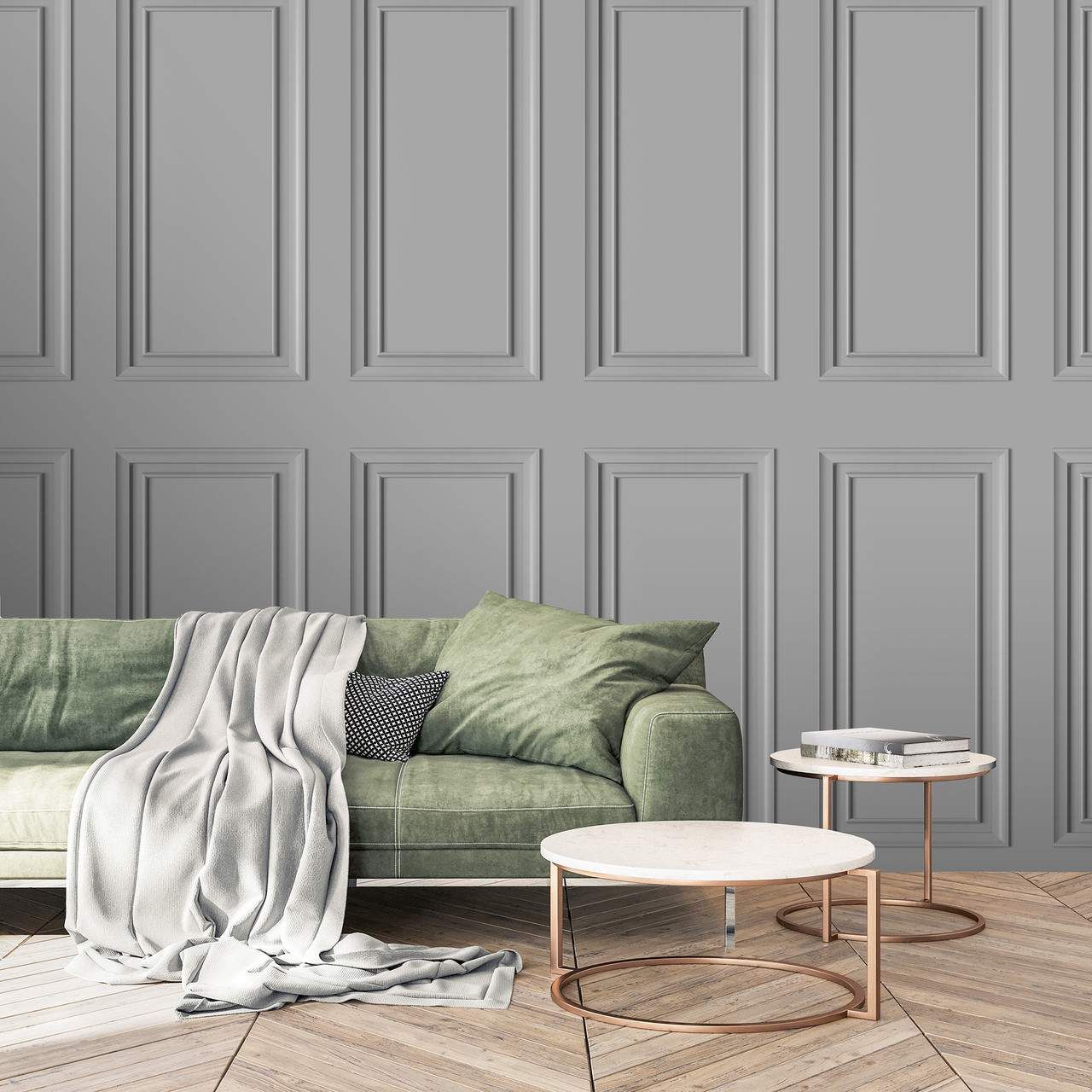 Signature Panel 3D Effect Grey Wallpaper 283258 | 283258