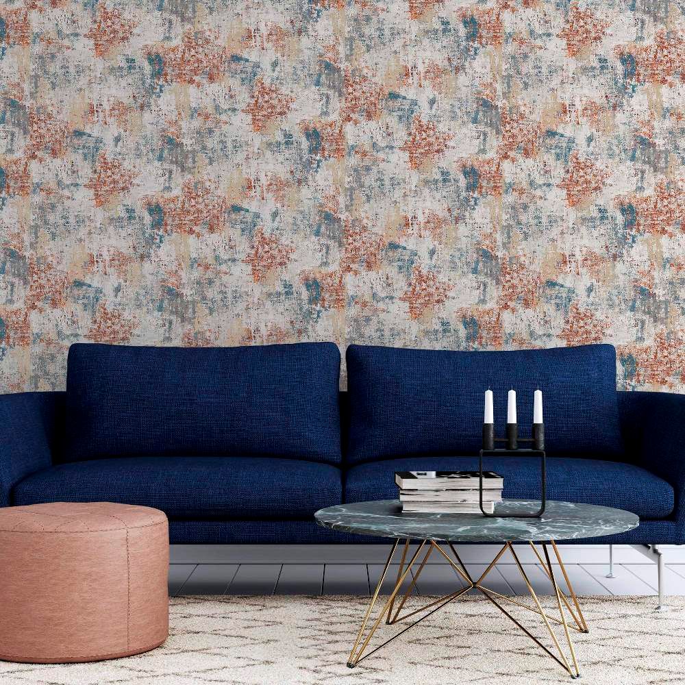 Abstract Texture Copper Navy Industrial Wallpaper 297406 | 297406