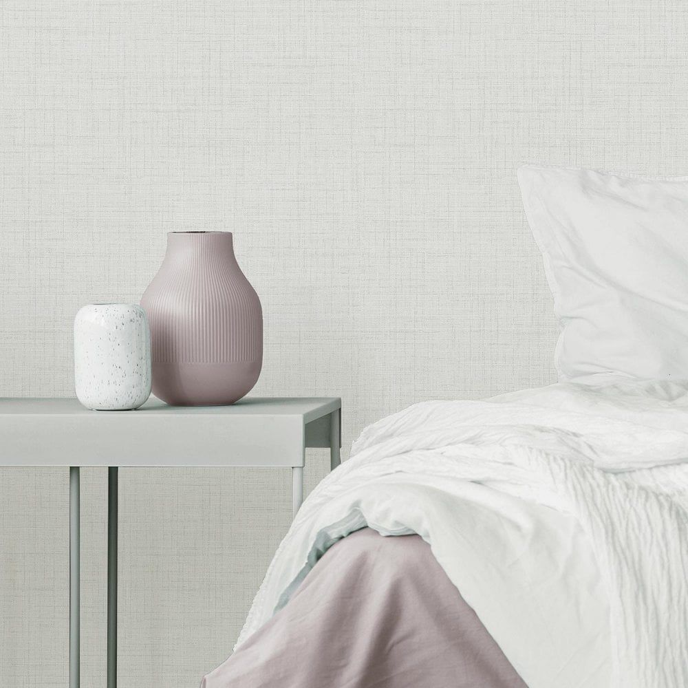 Larson Texture Light Grey Wallpaper | Fine Decor | FD42825