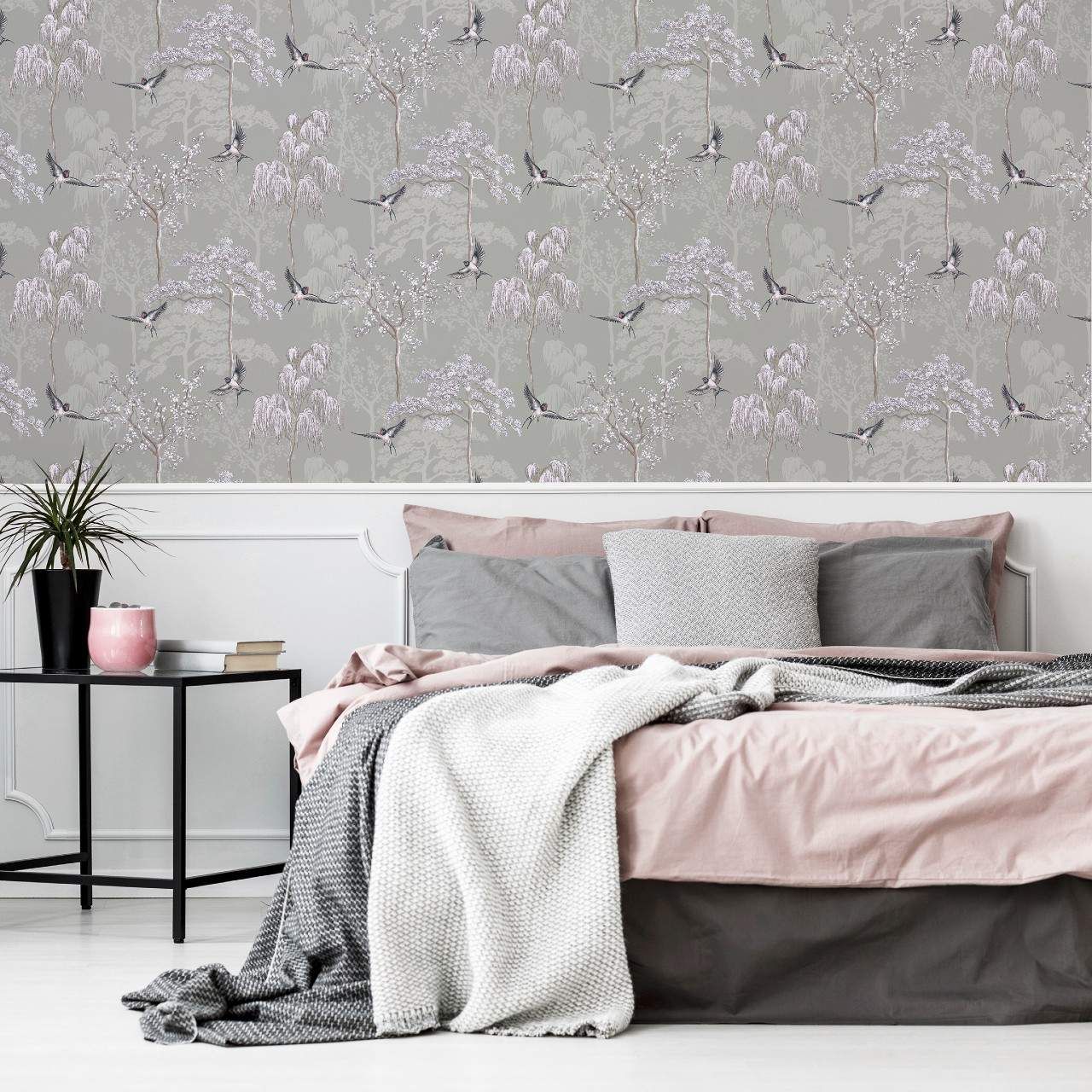 Arthouse Japanese Garden Wallpaper Grey | 908105
