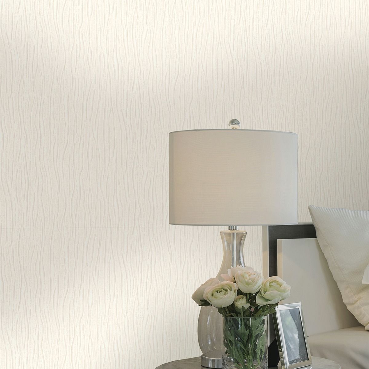 Tiffany Texture Cream Luxury Italian Vinyl Wallpaper 180 | 180