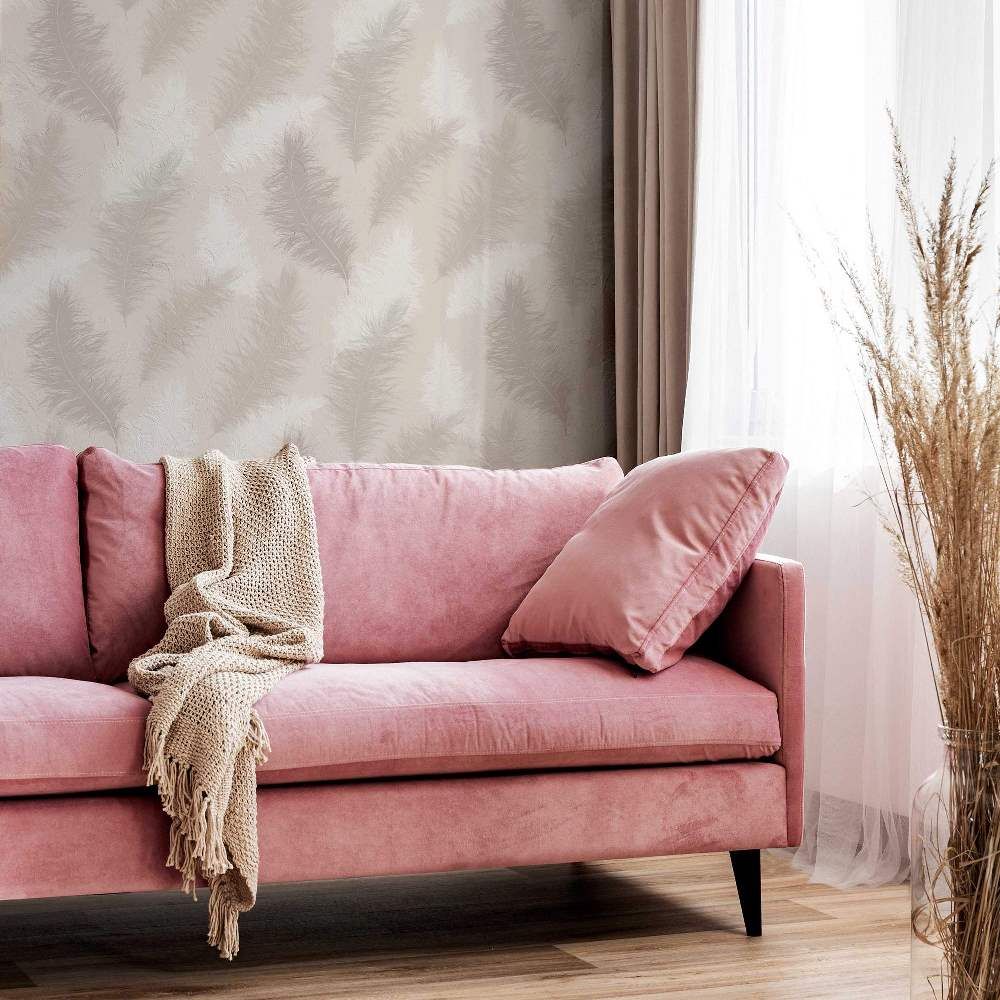 Sussurro Feather Blush Wallpaper 901706 | 901706