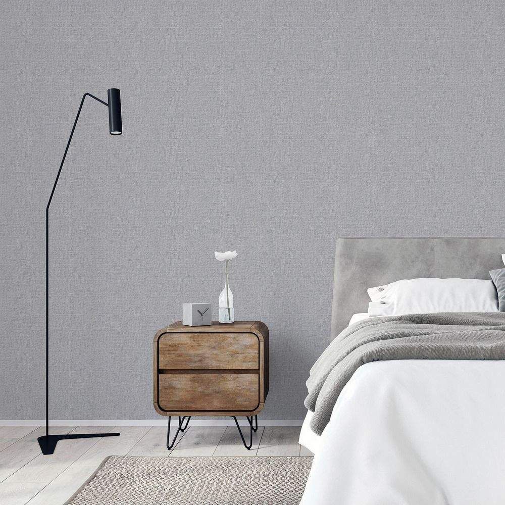 Luxury Plain Grey Textured Wallpaper | Arthouse Grey Textured | 299305