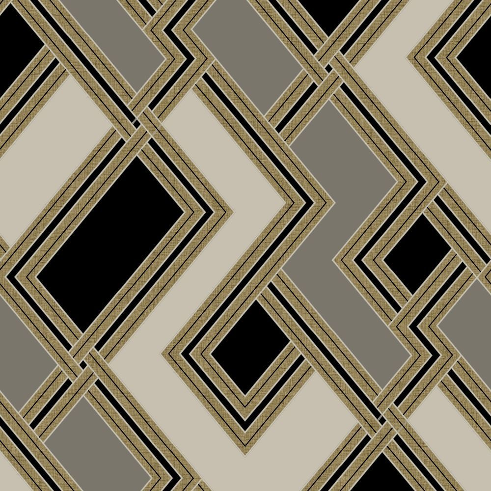 Fabric Geo Taupe | Taupe Geometric Wallpaper | 177503