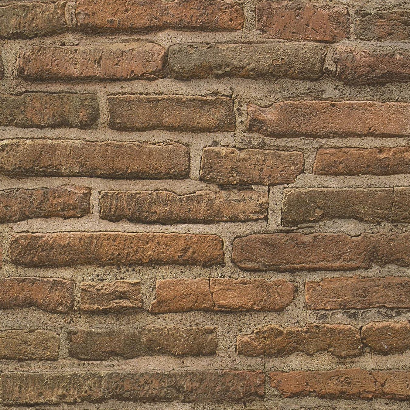 Deco World | Brown Brick Wallpaper | 30747-1
