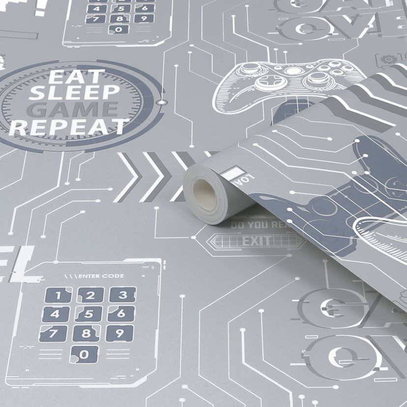 Game Over Grey Children's Wallpaper 119608 | 119608