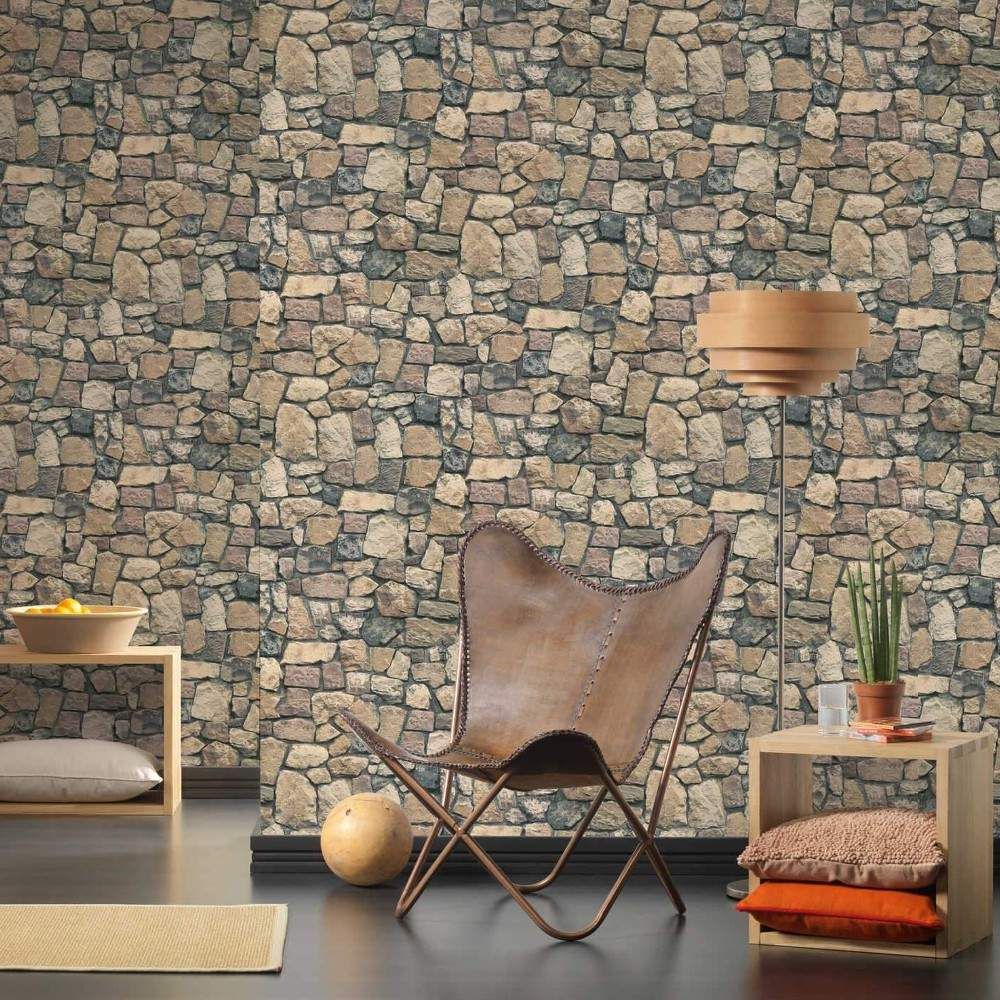 Deco World | Slate Stone Wallpaper | 8595-32