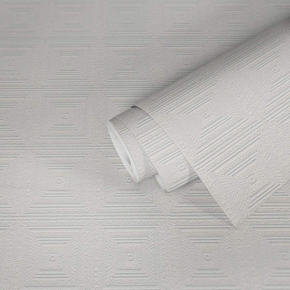 White Squares Paintable Wallpaper 6640-13 | 6640-13