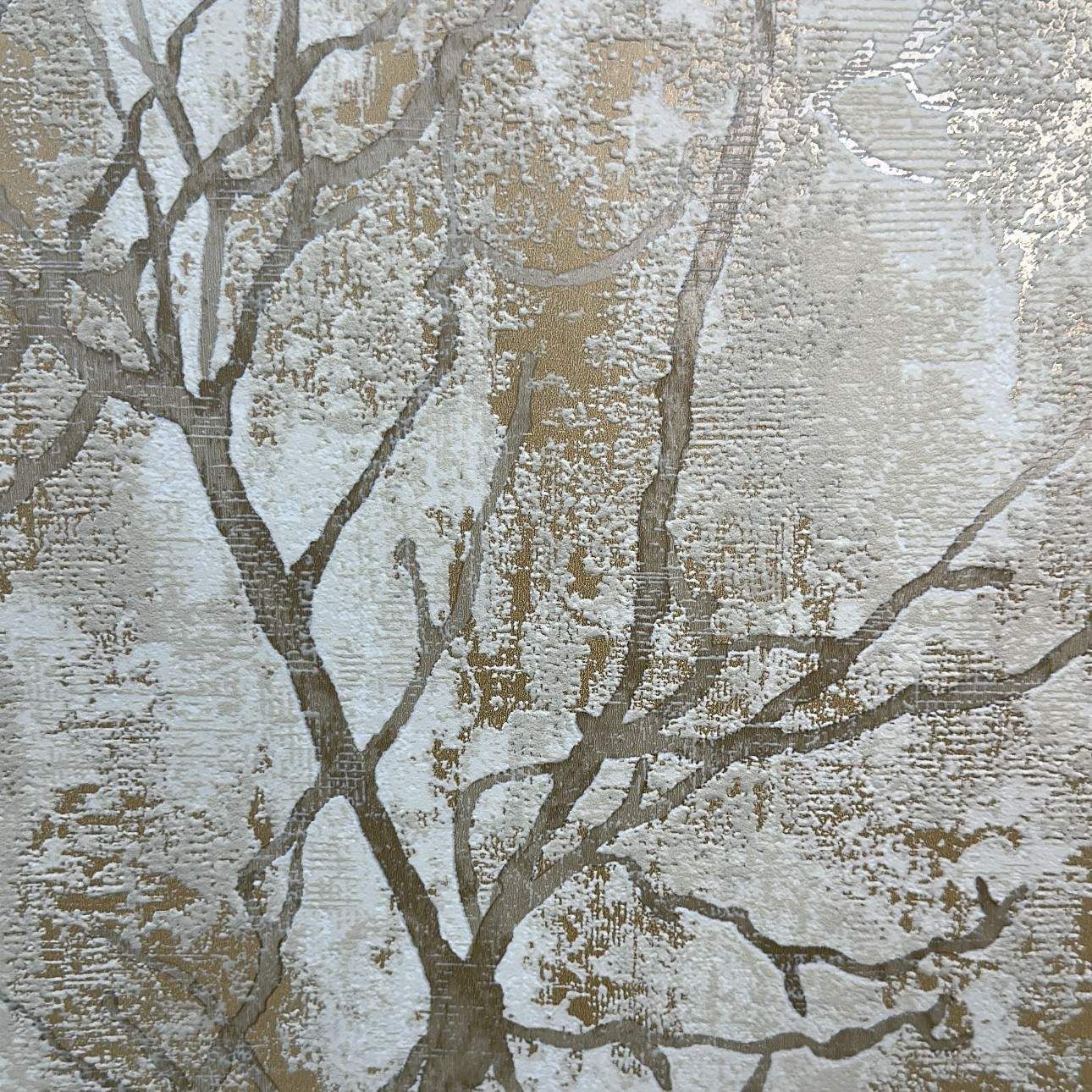Venetian Tree Cream & Gold Wallpaper | Grandeco | A75701