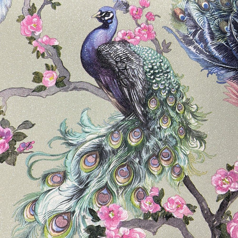 Menali Peacock Green | Holden Decor Menali Peacock Wallpaper | 35921