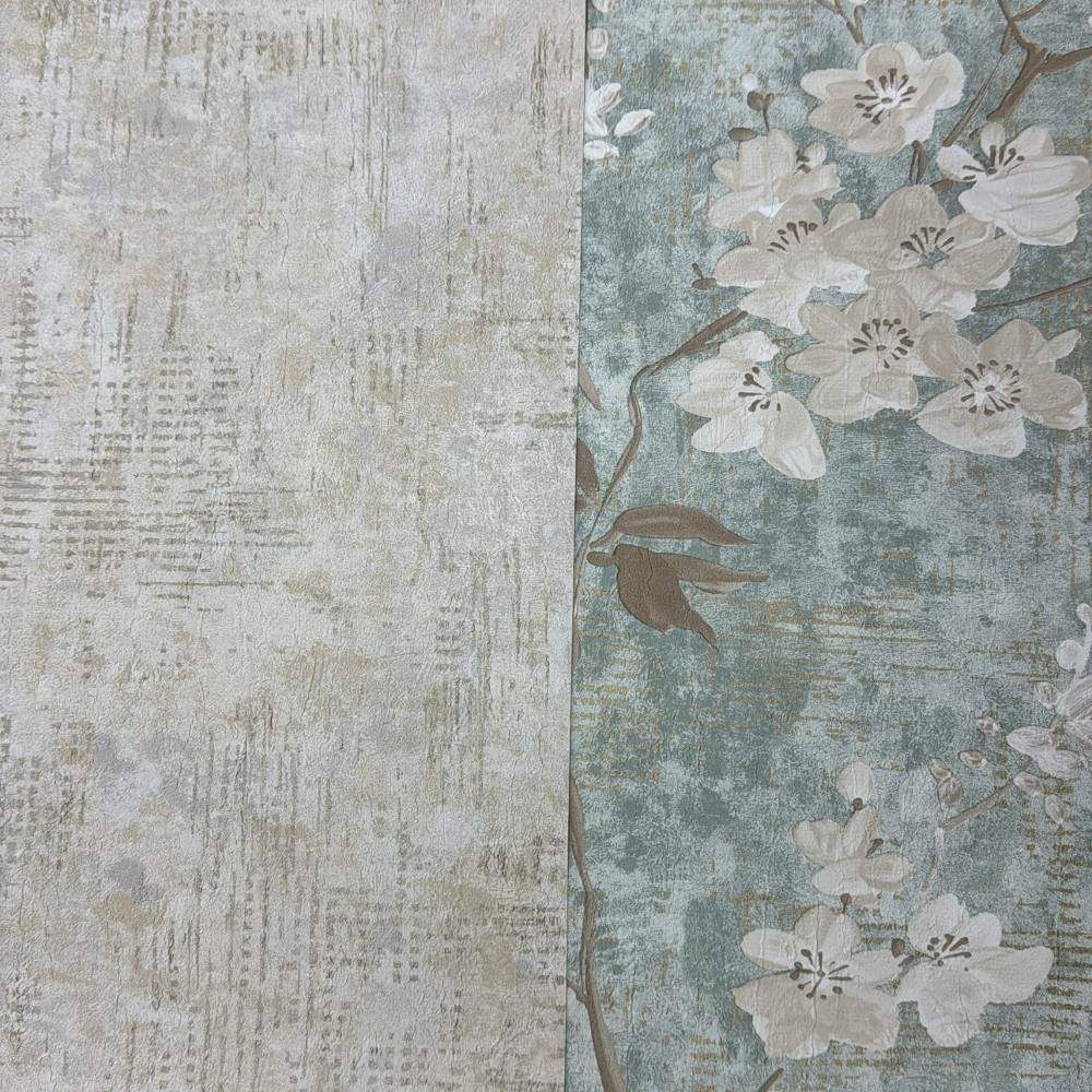 Anethe Blossom Sage Green & Cream Paul Moneypenny Collection Wallpaper ...