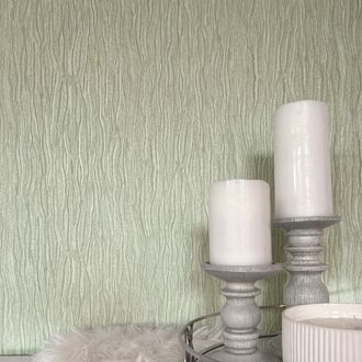 Tiffany Texture Sage Luxury Italian Vinyl Wallpaper 41335 | 41335