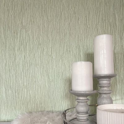 Tiffany Texture Sage Luxury Italian Vinyl Wallpaper 41335 | 41335