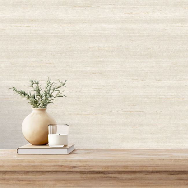 Paradise Silk Textured Heavyweight Vinyl Cream Wallpaper 539677 | 539677