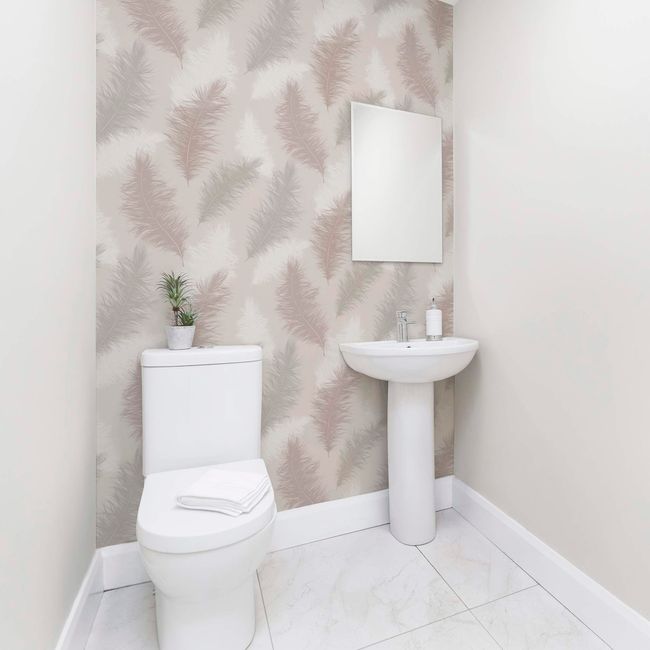 Sussurro Feather Blush Wallpaper 901706 | 901706