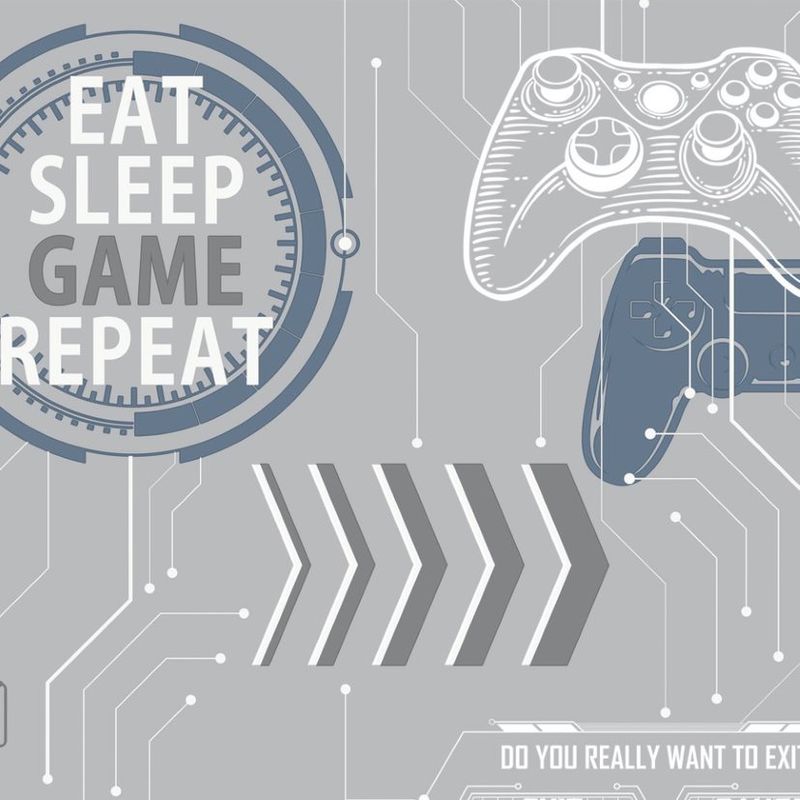Game Over Grey Children's Wallpaper 119608 | 119608