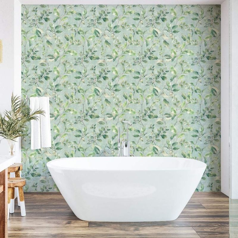Spring Springs Sage Green Leaves Botanical Wallpaper 925501 | 925501