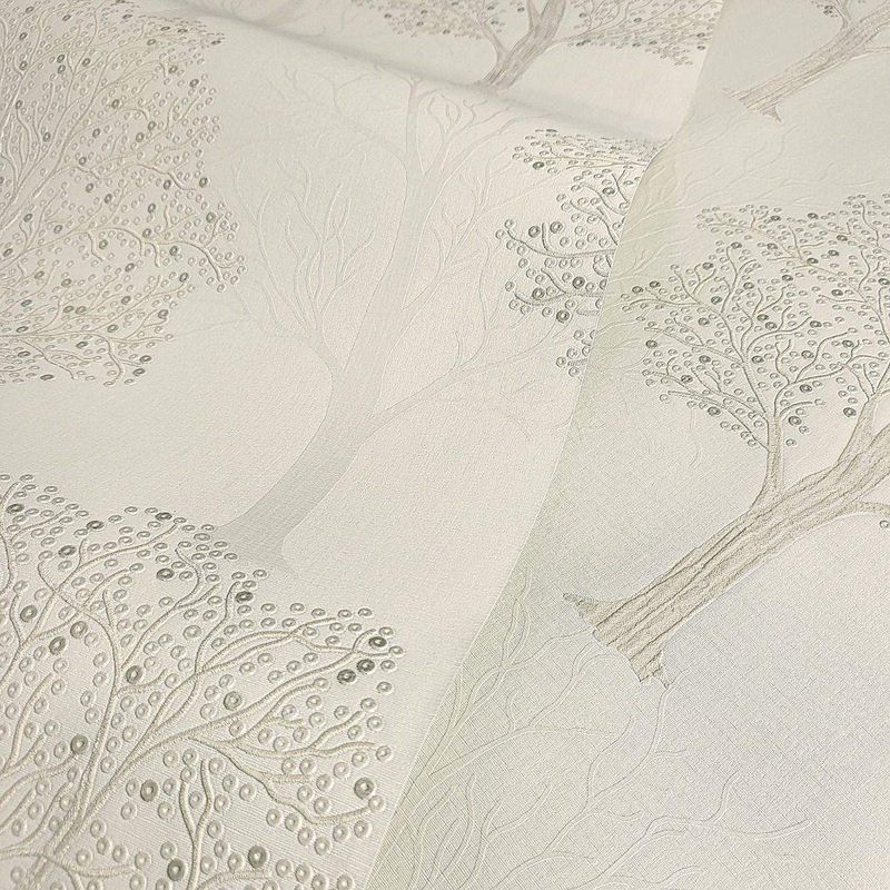 Ornella Tree's Cream Holden Opus Italian Heavy Vinyl Wallpaper 35250 ...