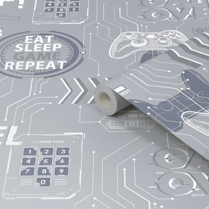 Game Over Grey Children's Wallpaper 119608 | 119608